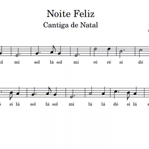 Noite Feliz (Cantiga de Natal) - Partitura Facilitada em Dó Maior