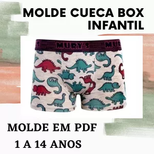 MOLDE CUECA BOX INFANTIL (1 A 14 anos) - MAGAIANO | Hotmart