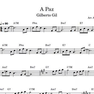 A Paz (Gilberto Gil) - Partitura para instrumentos em Mi Bemol - Al...