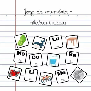 Jogo da memória das sílabas iniciais - Mundo Docente | Hotmart