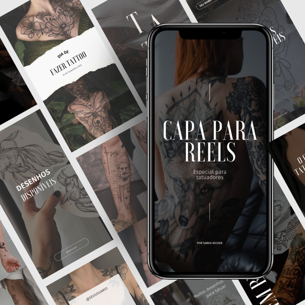 CAPAS PARA REELS + 50 ideias de coteúdo para reels PARA TATUADORES