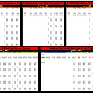 PLANILHAS 2022/2023 COMPLETAS PARA ORGANIZAR AS SUAS DIVIDAS E SE...