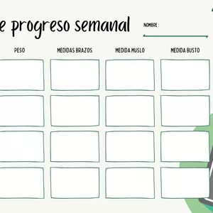 Plantilla de Progreso y Calendario de Motivación - Alicia Olivo | H...