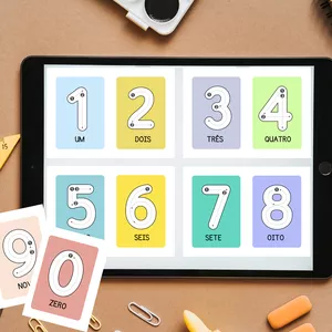 Imprima e aprenda: Flash cards dos números (treinando a escrita)