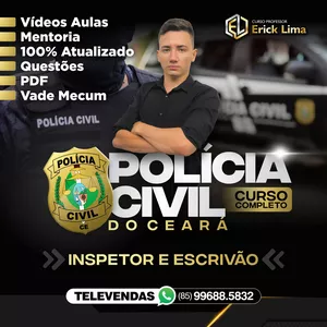 Curso Professor Erick Lima - Imersão Polícia Civil do Ceará (PCCE) - Erick Lima da Silva | Hotmart