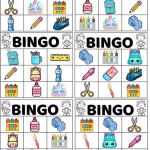 Bingo dos materiais escolares - Ingrid | Hotmart