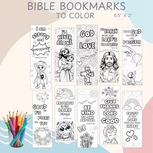 Printable Bible Coloring Bookmarks – Set of 10 - Biblia Divertida