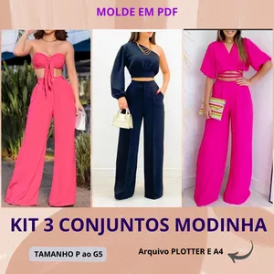 MOLDE KIT CONJUNTO MODINHA - Bora costurar | Hotmart