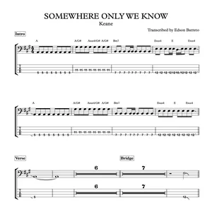 somewhere only we know tab