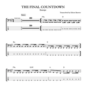 final countdown guitar tab