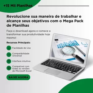 Mega Pack de Planilhas Editáveis Excel + 14.000 Planilhas - Evolua ...