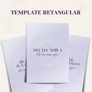 Template lilás retangular - Milene Reis makeup | Hotmart