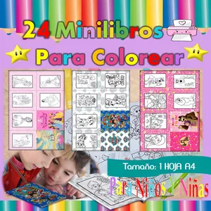 Pack 24 Minilibros Para Colorear - Angy P. Lopez. | Hotmart