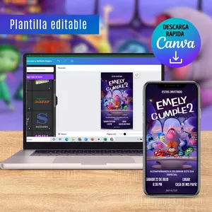Plantillas editables en Canva - Temática: Intensamente - Genesis Di...