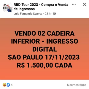 Ingresso RBD no Engenhão 19/11 - Superior leste - Dayane Aquino | H...
