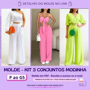 MOLDE KIT CONJUNTO MODINHA - Bora costurar | Hotmart
