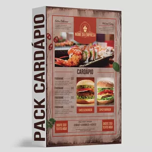 Pack Cardápios Artes 100% Editáveis - Le Play - Soluções Digitais