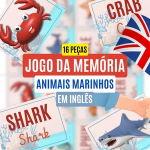 Jogo da Memória: Animais marinhos em inglês - Liliana Anchieta | Ho...