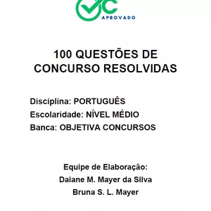 100 QUESTÕES RESOLVIDAS DE PORTUGUÊS - Nível MÉDIO - Banca: OBJETIV...