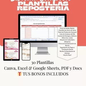 Sistema Prospera - Repostería Rentable: 30 plantillas profesionales...