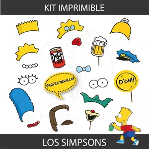Kit Imprimible Props Cartelitos Los Simpson The Simpsons - María Be...