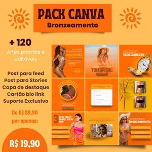 Pack Canva Bronzeamento - Pollyanna da Silva | Hotmart