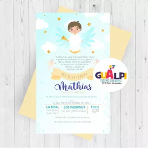 INVITACION BAUTIZO ANGELITO - Gualpi digital | Hotmart
