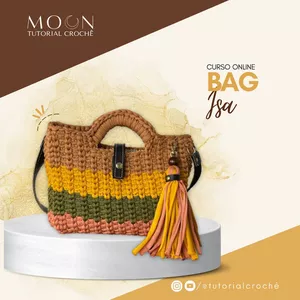 Curso Bag Isa - Bolsa de crochê Estilosa - Tutorial crochê por Adri...