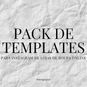 Pack de Templates para Loja de Roupas Instagram - Design Post | Ho...
