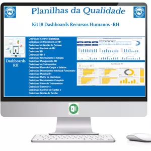 Kit 18 Dashboards da RH - Planilhas da Qualidade | Hotmart