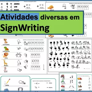 Atividades Diversas em Libras Escrita em Sutton SignWriting - Migue...